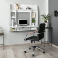 Zimtown Small Space Wall Mounted Computer Desk with Attached Overhead ...