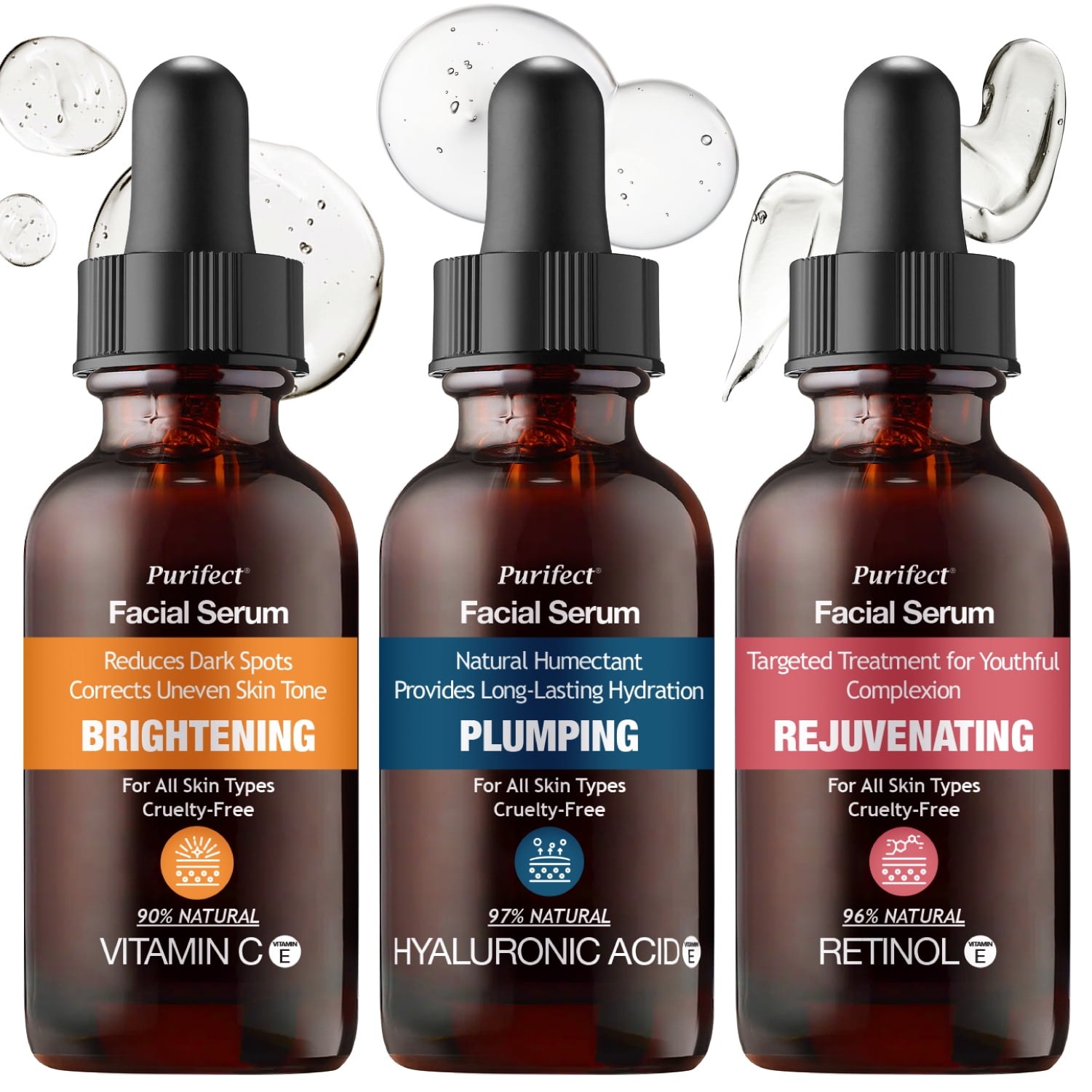 Serum Purifect Trio con vitamina C, 30 ml, retinol y ácido hialurónico ...