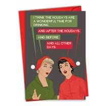 NobleWorks Funny Christmas Greeting Card with 5 x 7 Inch Envelope (1 ...