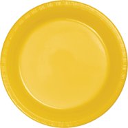 School Bus Yellow, Yellow, Plastic Bowls, 20pk - Walmart.com