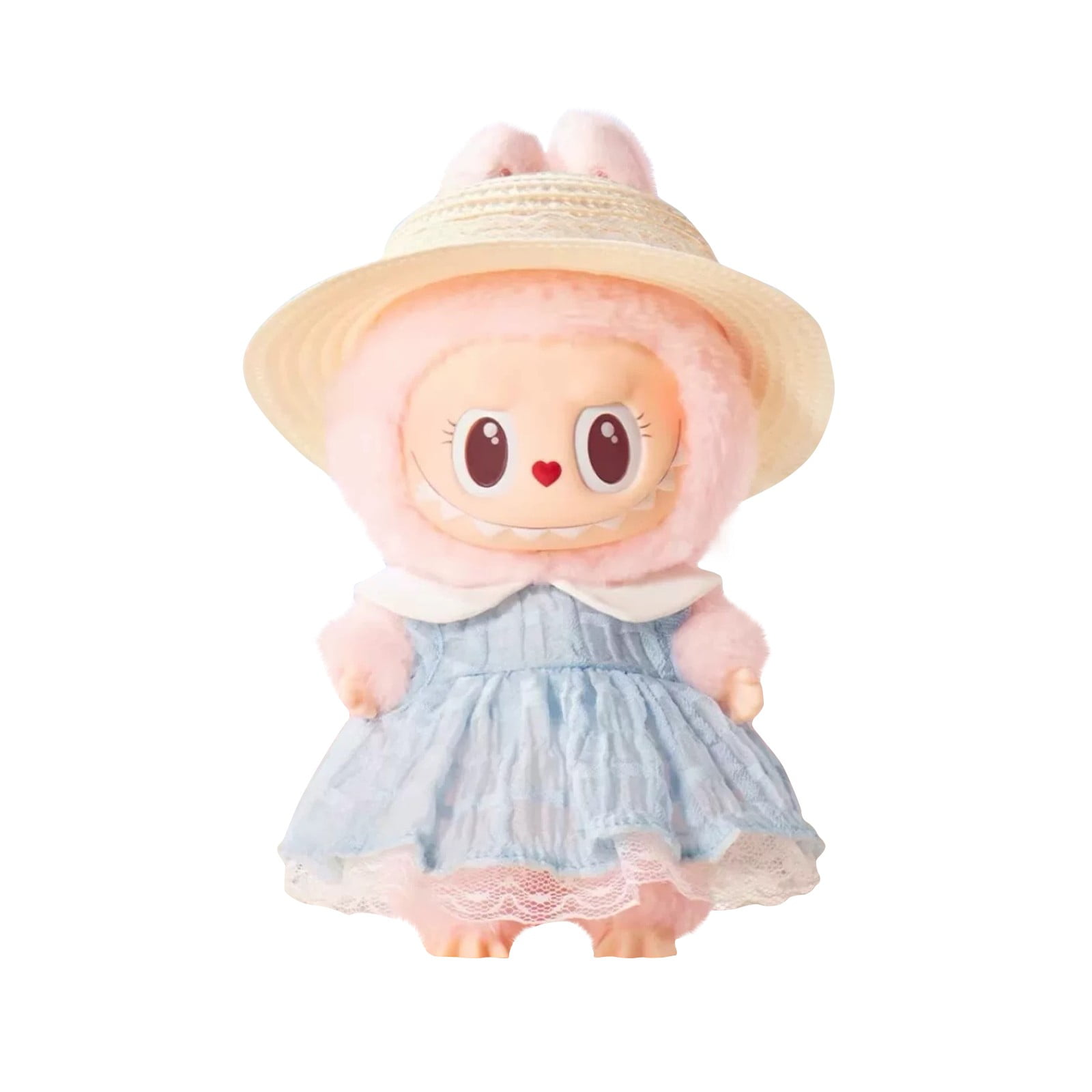 El macarrón Labubu TKBABEUE de POPMART y el muñeco de peluche monstruo ...