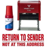 Large 'Return To Sender Not At This Address' Self-Inking Rubber Stamp ...