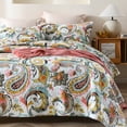 Cotton Bedspread Quilt Sets Reversible Bedding Coverlet Sets Comforter ...