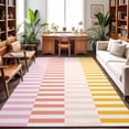 5x8 Stripes Area Rug for Living Room, Washable Non Slip Low Pile Soft ...