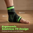 Ankle Brace with Adjustable Dual-Strap Compression, Copper-Infused ...
