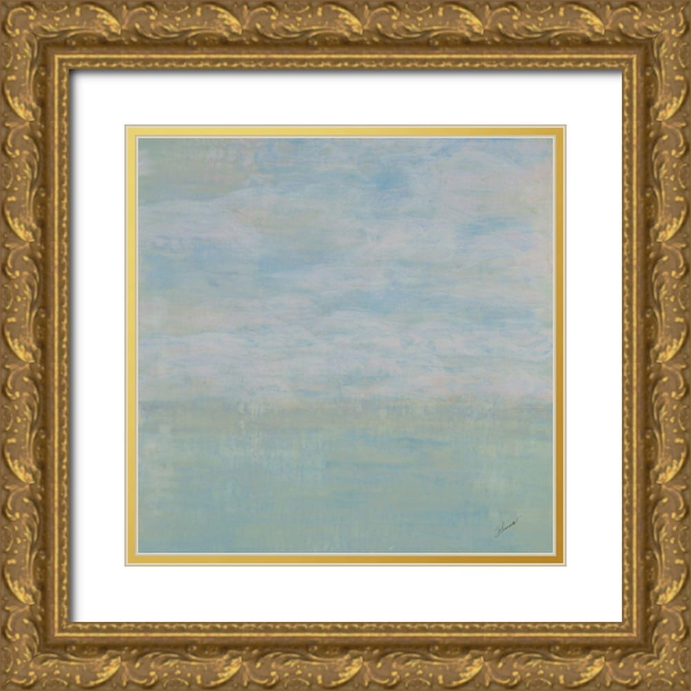 Shanti, Shima 26x26 Gold Ornate Wood Framed with Double Matting Museum ...