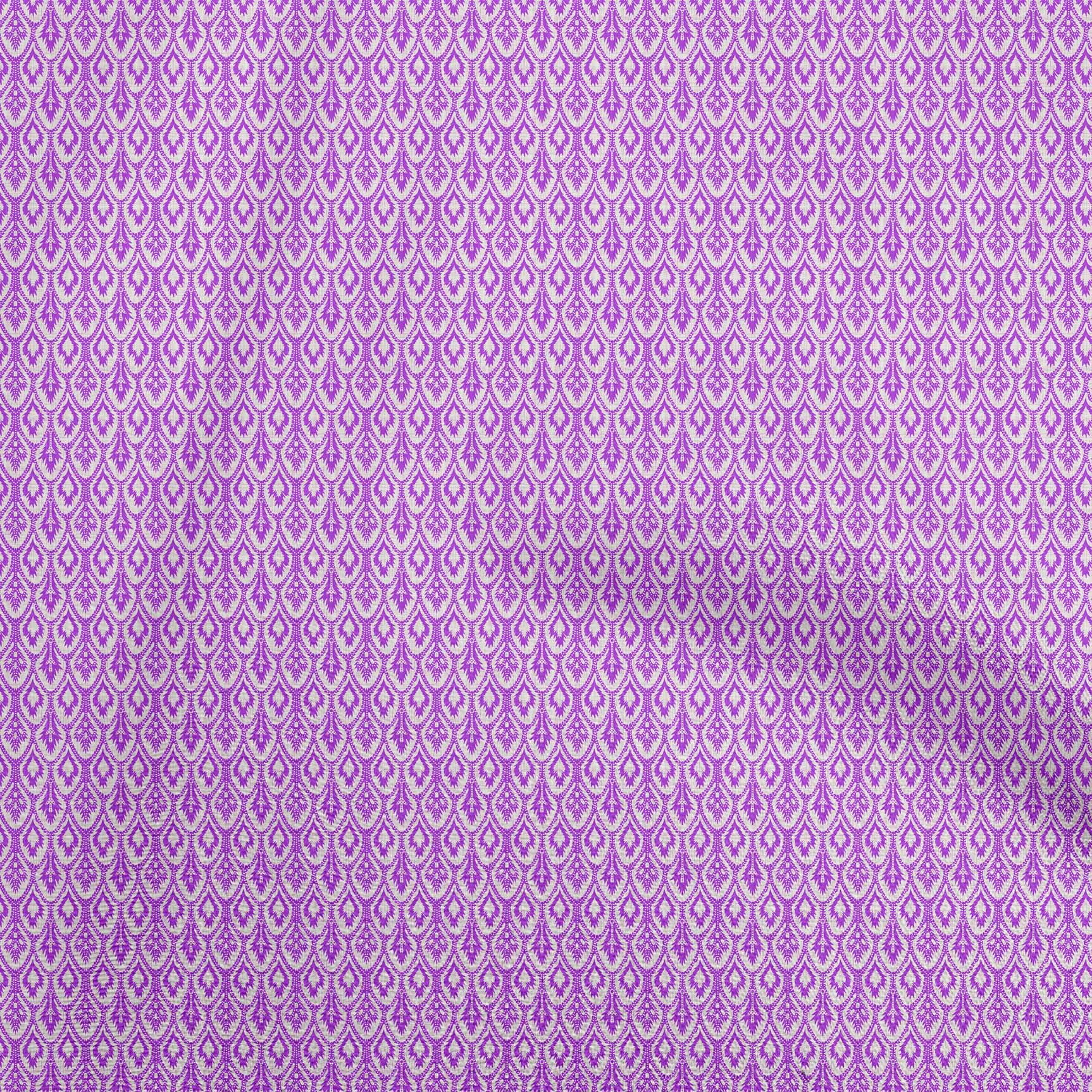 oneOone Velvet Purple Fabric African Sewing Material Print Fabric By ...