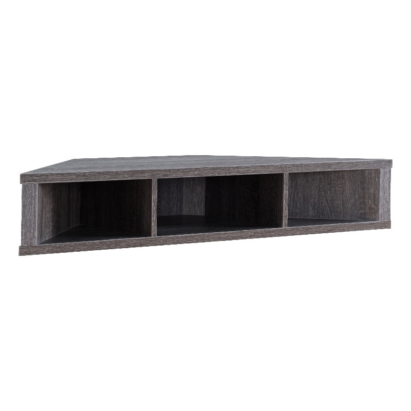 Furniture of America Astro Wood 42" Corner Floating TV Stand in Gray ...
