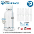 16oz Reusable Plastic Juice Bottles with Caps, Clear Drink Containers ...