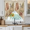 Butterfly Swag Curtain Valance for Window 2 Panels Roses Lavender Ferns ...