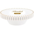 32 Piece Disposable Plastic Dinner Plates and Bowls Set, Heavy Duty ...