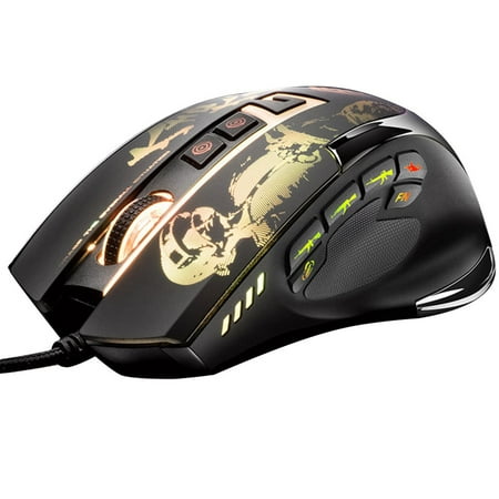 11D Game Wired Mouse Free Drive Automatic Pressure Gun Dual Mode Wired ...
