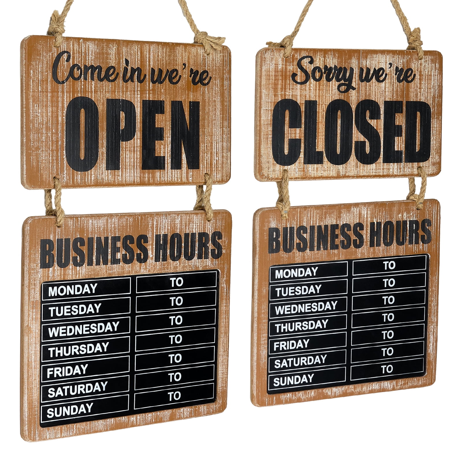 Excello Global Products Business Hours Hanging Chalkboard Rustic ...
