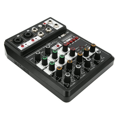 USB Interface Audio Mixer, Black DSP Digital Processing Chip Sound Card ...