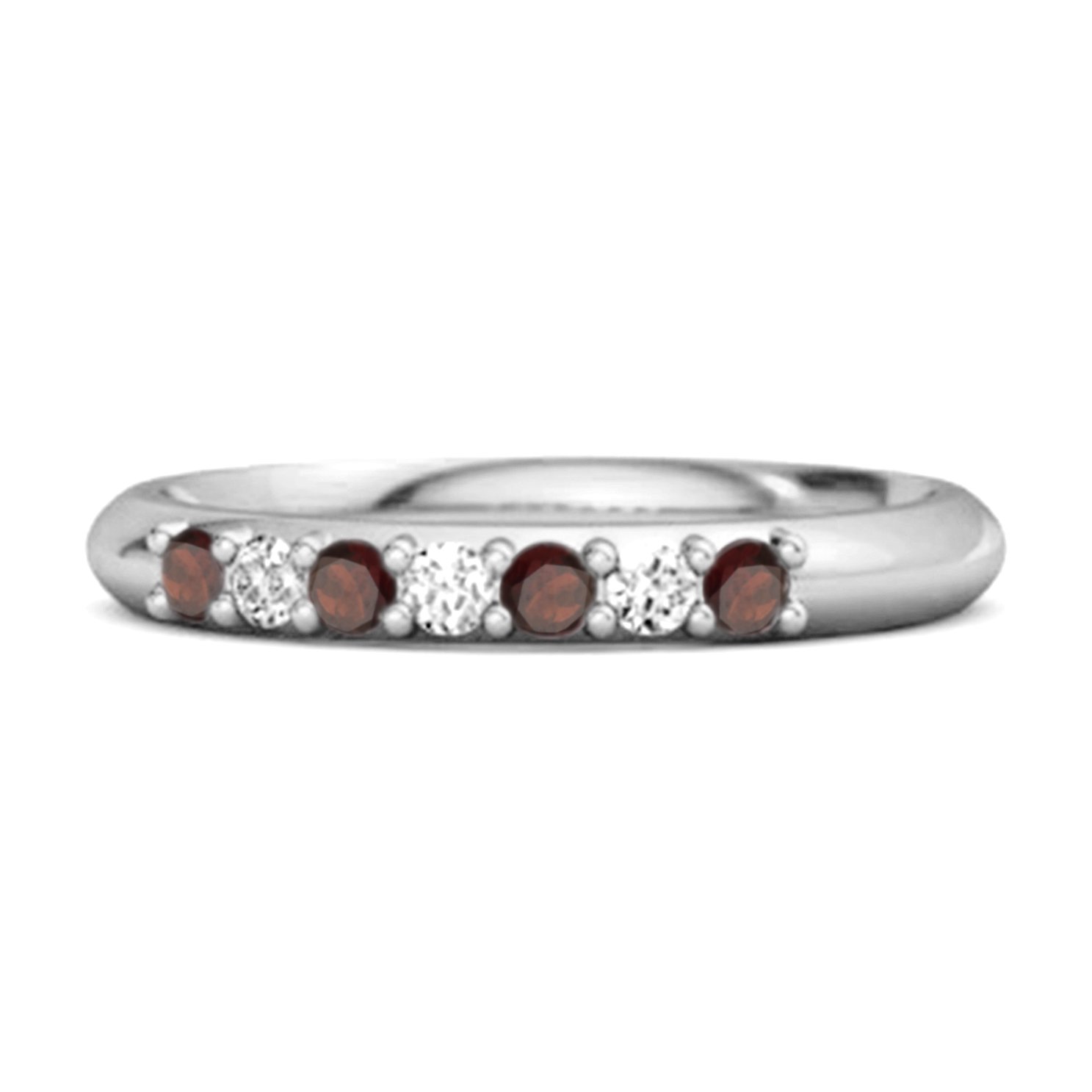 Click here for Mooneye 0.40 Ctw Round Garnet Eternity 925 Sterlin... prices