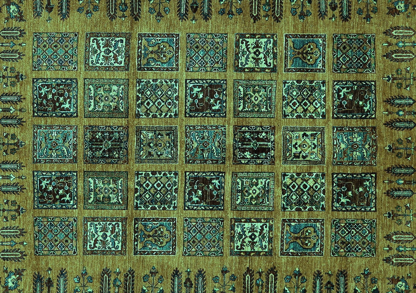 Ahgly Company Machine Washable Indoor Rectangle Abstract Turquoise Blue ...