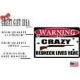 Warning Crazy Redneck Lives Here Sign - Walmart.com
