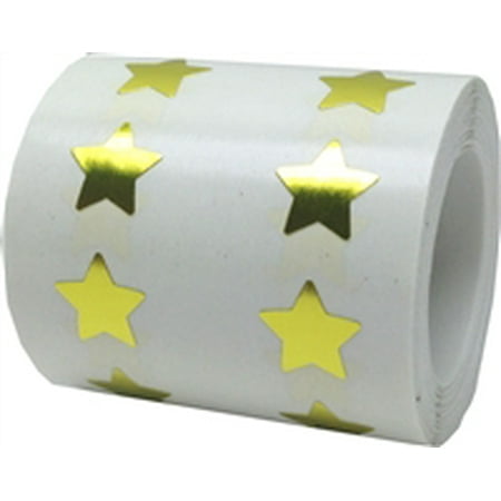 Metallic Gold Star Stickers, 1/2 Inch Wide, 1000 Labels on a Roll ...