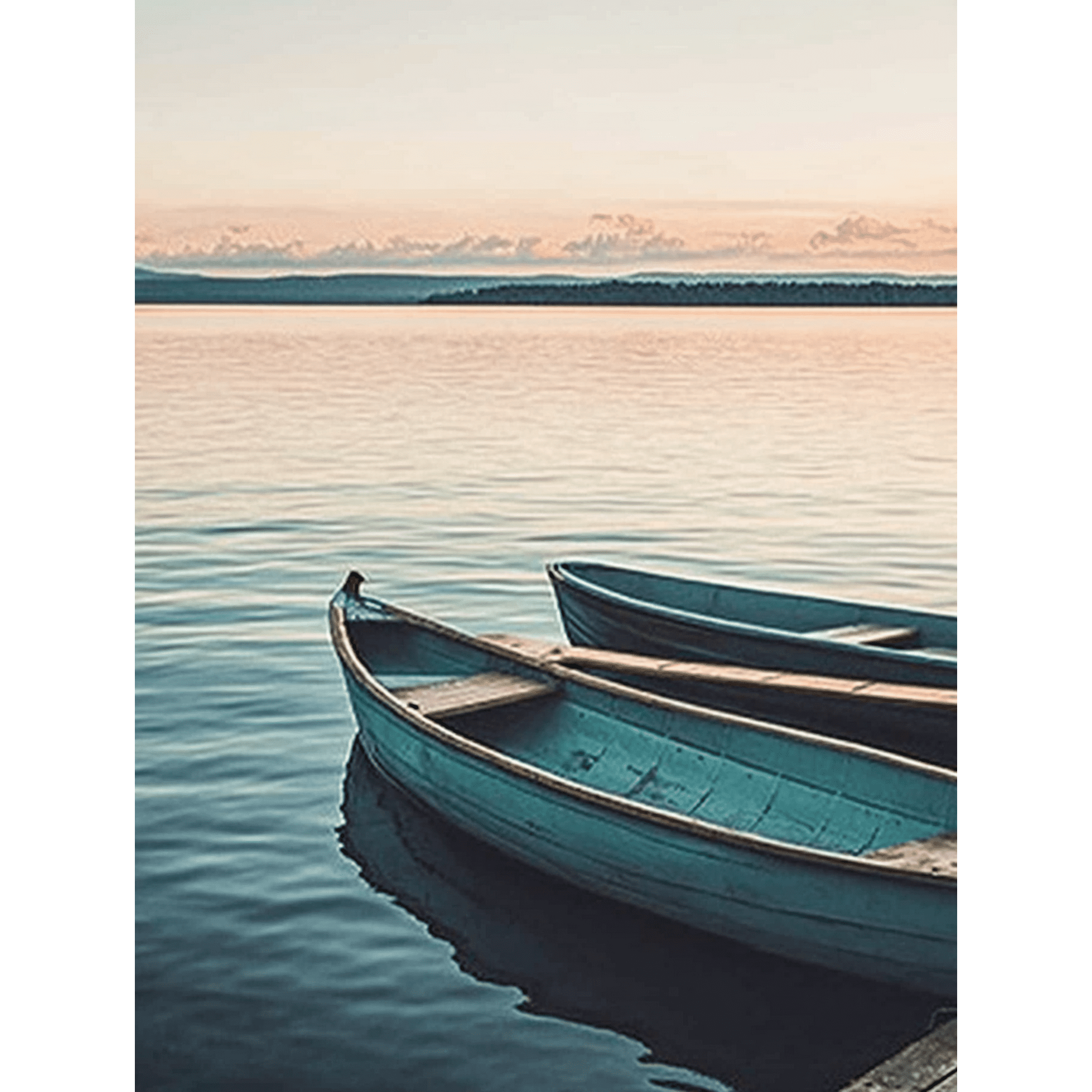 Click here for Qisvanset Serene Lake Boats Canvas Print/Wall Art，... prices