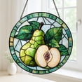 Fruit Inspired Stained Glass Suncatcher with Green Pear and Citrus ...