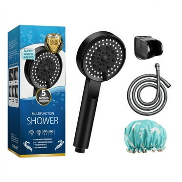 PowerSpa All-Chrome LED Handheld Shower with Air Jet LED Turbo Pressure ...