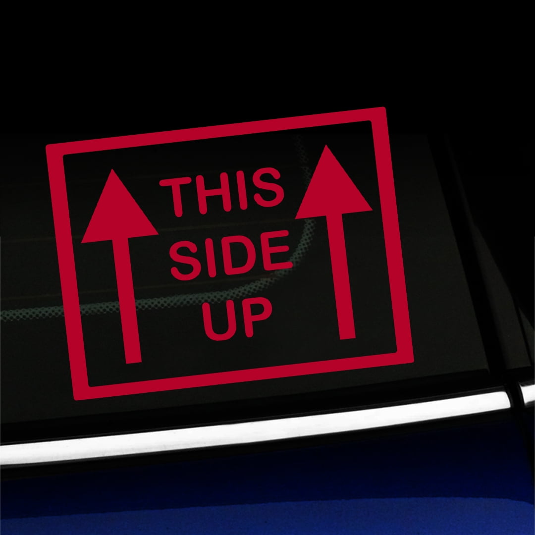 This Side Up - Vinyl Decal - Choose Color - [RED] - Walmart.com