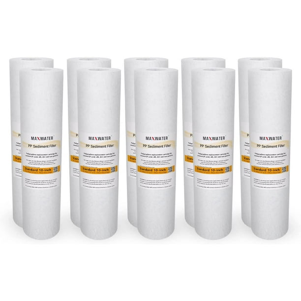 Max Water 10 inch x 2.5 inch, 5 Micron Replacement Sediment Water ...