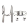 304 Stainless Steel Double U-Bolt Cross Pipe Clamp M6 M8 U-Shaped ...
