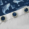 Feelyou Sea Shark Animal Curtains Pack of 2 (42x84 Each), Stars Croal ...