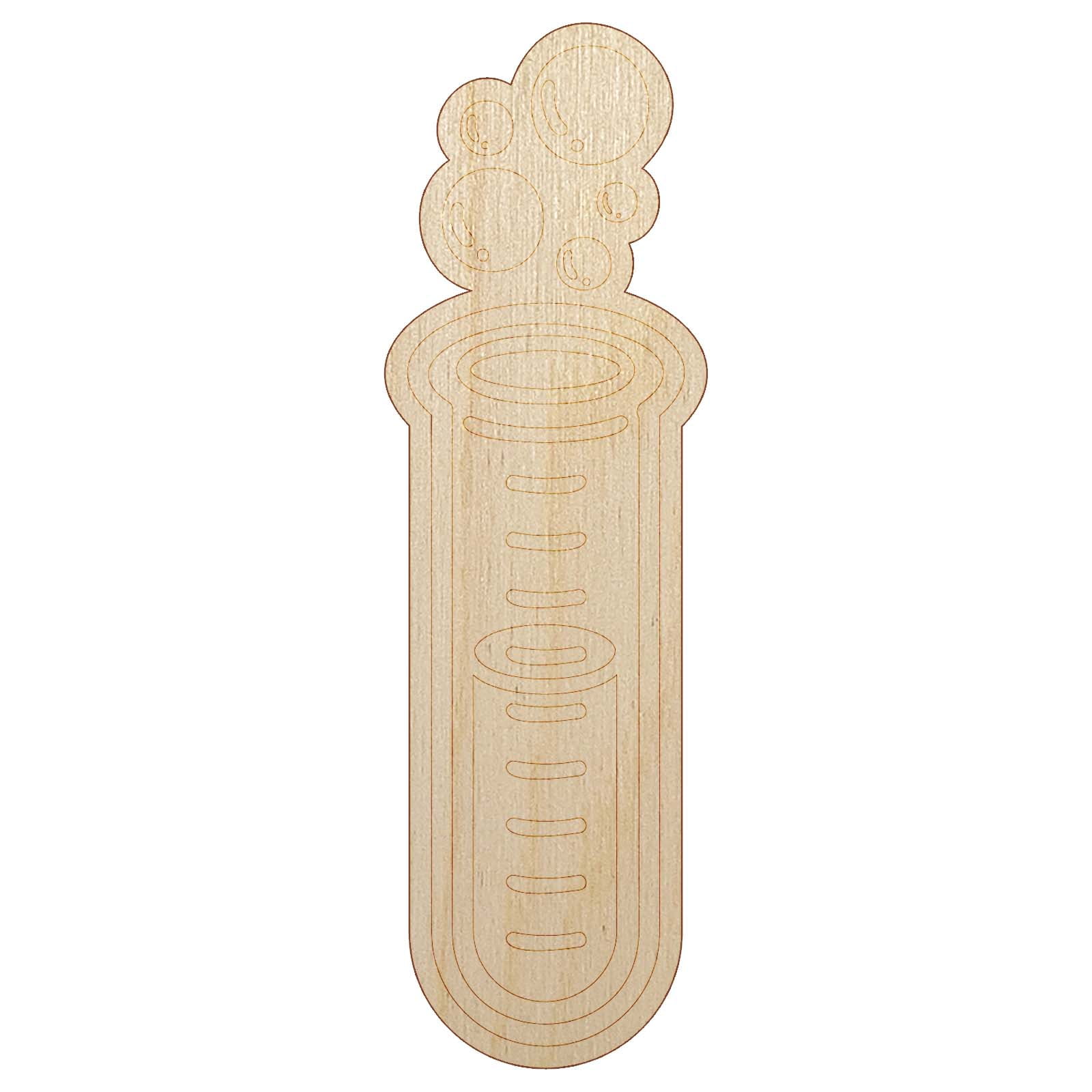 Glass Bubbling Test Tube Chemistry Science Wood Shape Unfinished Piece ...