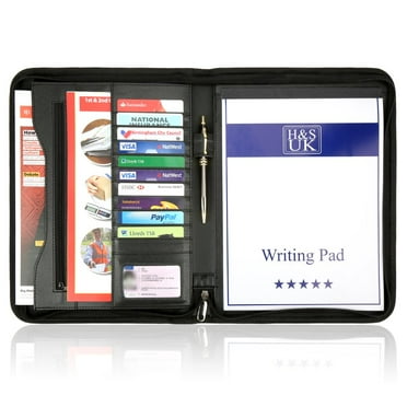 Samsill Professional Padfolio, 8.5"x11" Writing Pad Included, Black ...