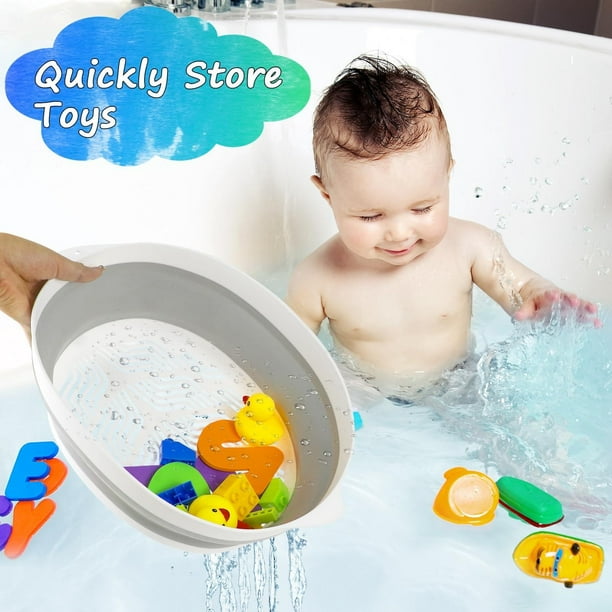 Bath Toy Storage Organizer Foldable Bath Toy Holder For Bathtub Toy Storage Bath Tub Toy Basket With Removable Base Bathtub Shower Toy Holder For Drain Drying Bathroom Toy Stora Walmart Business