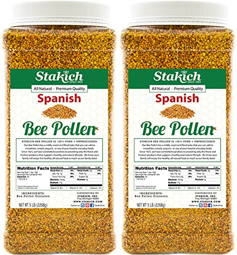 Stakich Spanish Bee Pollen Granules 10 lb - 100% Pure, Natural ...