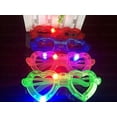 LED Light-Up Flashing Heart Shape Glasses Kid Heart Sunglasses , 12 ...
