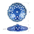 7 inch 2 piece concrete grinding wheel, 28 turbo diamond segments, 5/8 ...