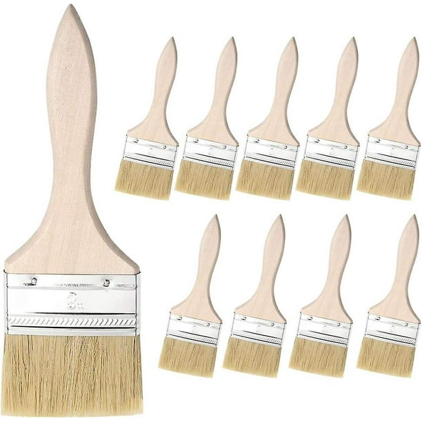 Flat Bristle Brush Set - 20 Pieces 3 Inch Paint Brushes for Wall and ...