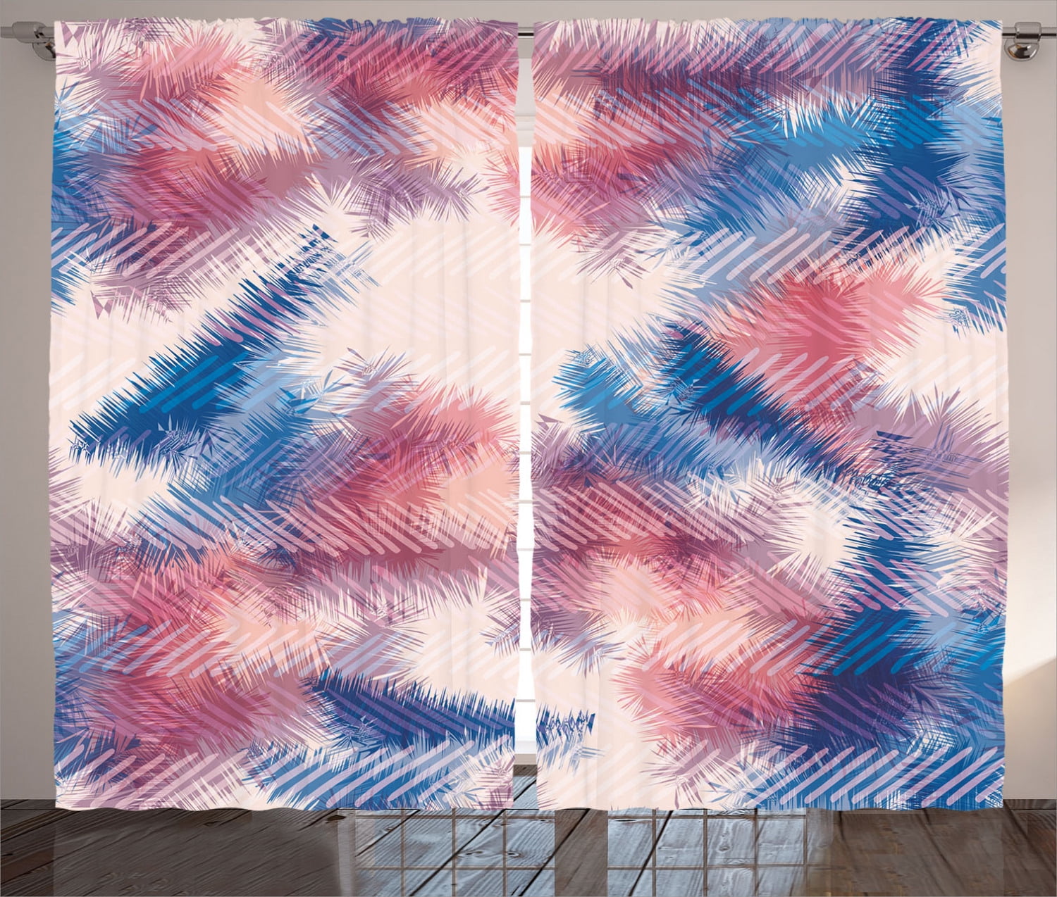 Psychedelic Curtains 2 Panels Set, Boho Digital Tie Dye Effect Graphic ...