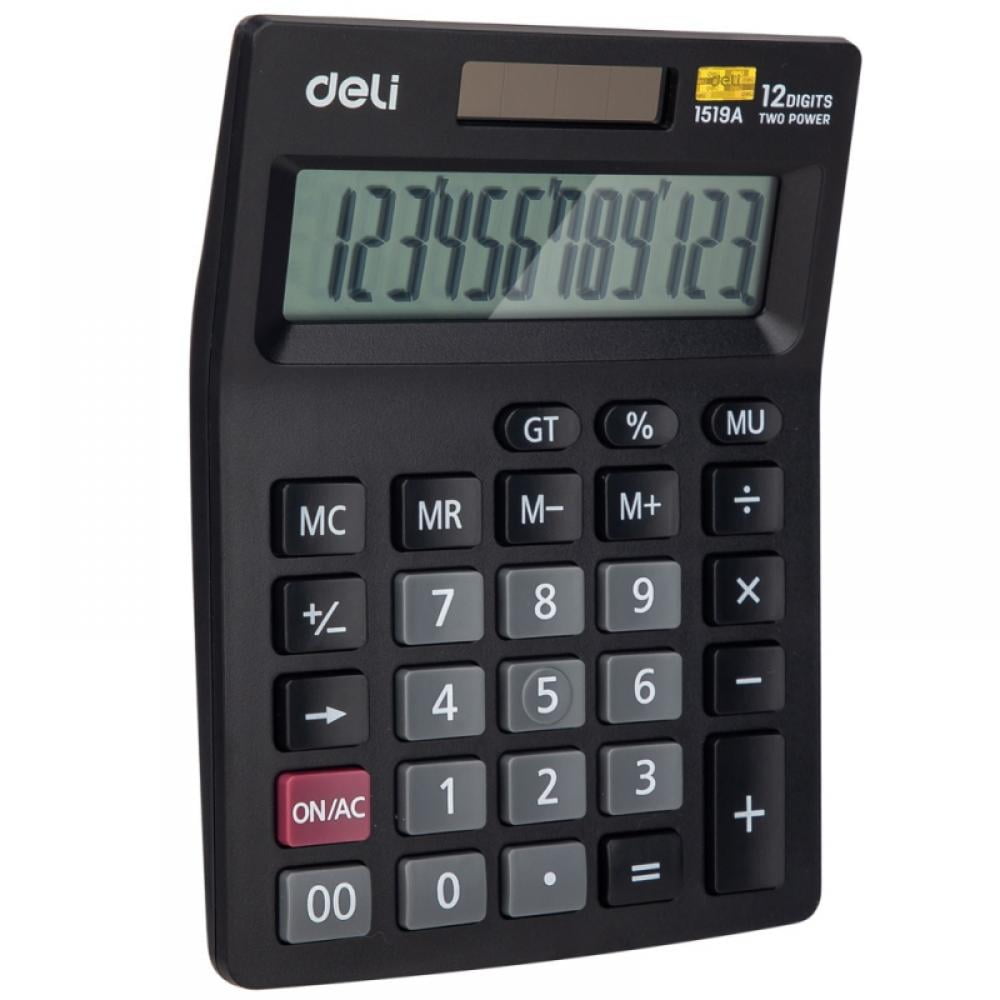 Deli Calculator, Standard Function Electronic Desktop Business Calculator with 12 Digit Large ...