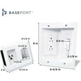 BASEPORT In Wall Cable Management Kit, TV Cord Hider for Wall Mounted ...