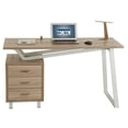 Scranton & Co Contemporary Wood Computer Desk with Storage in Sand ...