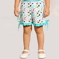 Angala Girls Shorts Cartoon Print Shorts Elastic Waist Summer Lace Up ...
