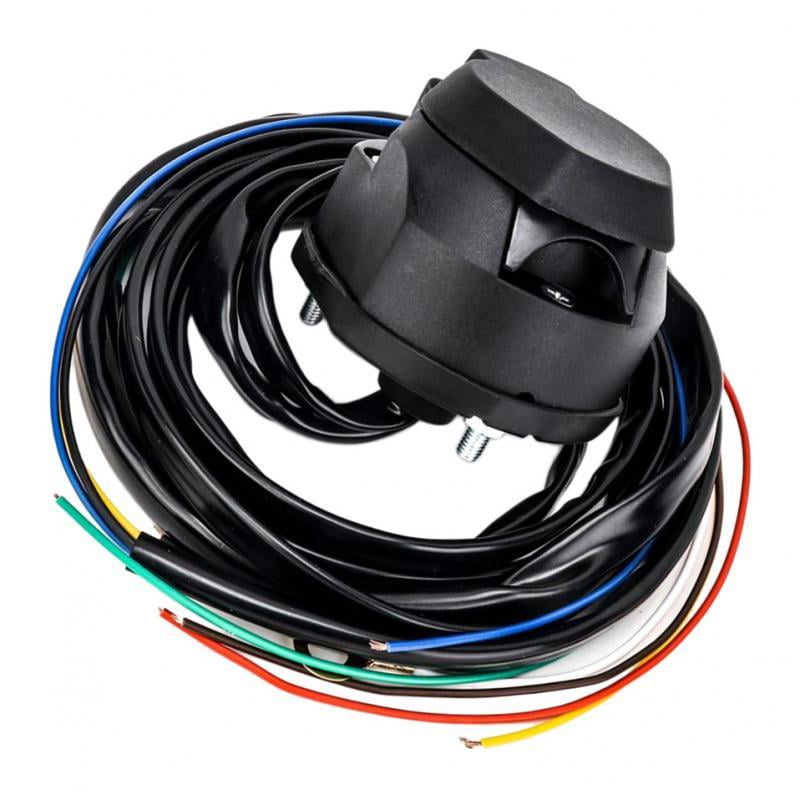 Buy 7-Pin Trailer Socket Box with 5ft Wire 12V Europe Car Trailer or ...