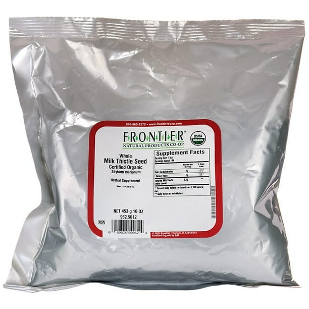 Frontier Co-Op Organic Whole Milk Thistle Seed 16 oz Pkg - Walmart.com