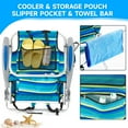 Adult's Portable Foldable Beach Chair, Ocean Striped, 4-Position ...