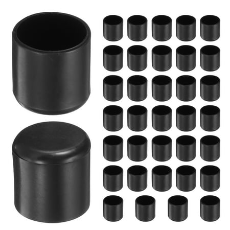 Uxcell 36pcs Round Chair Leg Caps 0.9 Inch PVC Chair Feet Covers for ...
