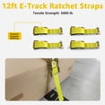 E Track Tie-Down Rail Kit,16 pcs 5' E-Tracks Set Includes 4 Steel Rails ...
