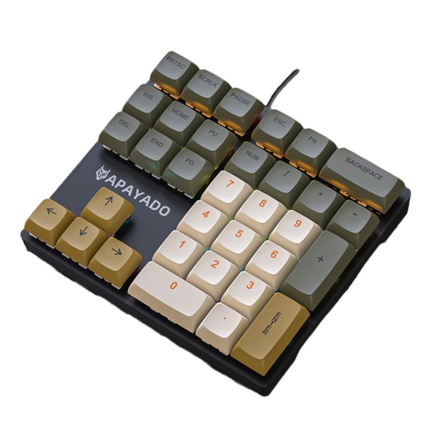 Mini USB K33 Mechanical Numeric Keypad RGB Backlight 33 Glimmer' Keys ...