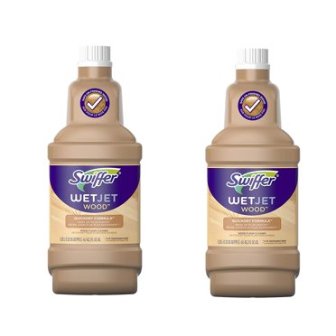 Swiffer WetJet Wood Floor Cleaner Refill, Blossom Breeze 42.20oz - Jet Liquid Mop Solution ...