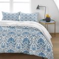 4 Piece Duvet Cover Set Full, Medieval Ethnic Style Flowers Soft ...