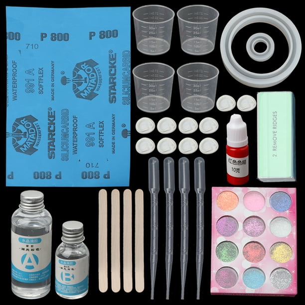Resin Kit for Beginners with Molds Epoxy Resin Starter Kit with Pigment ...